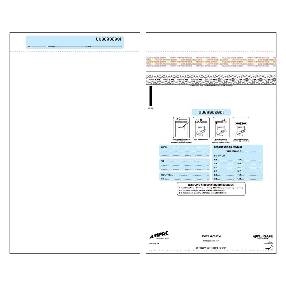 Keepsafe Clear Security Deposit Bag 10 In W X 14 In H - ParkingZone